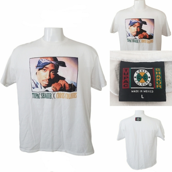Cross Colours | Shirts | Vtg Tupac Shakur X Cross Colours 9s Rare Hip ...